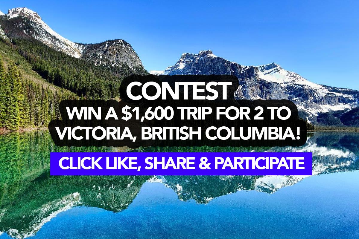 Contest: Win a $1,600 trip for 2 to Victoria, British Columbia!
