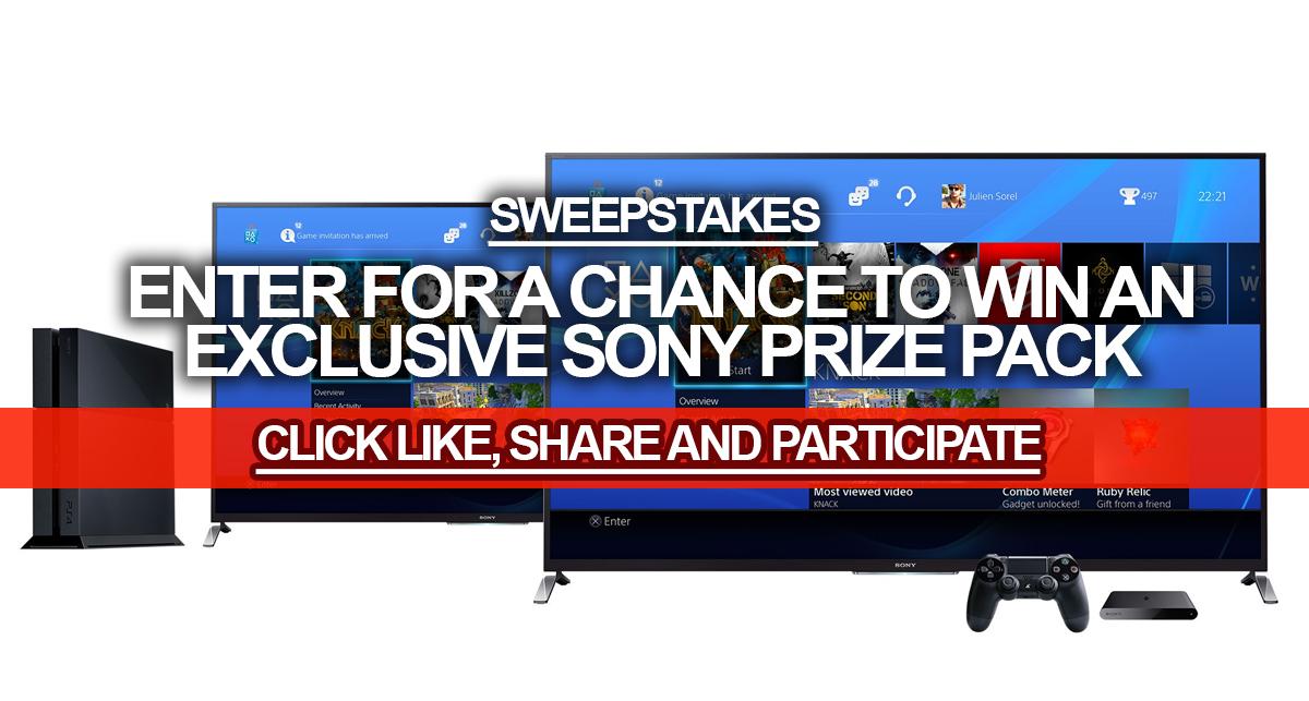 Enter for a chance to win a $3,300 prize of a Sony 4K Ultra HD TV, a ...