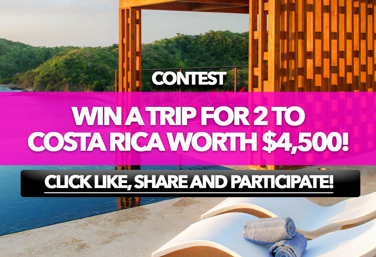 Contest: Win a trip for 2 to Costa Rica worth $4,500!
