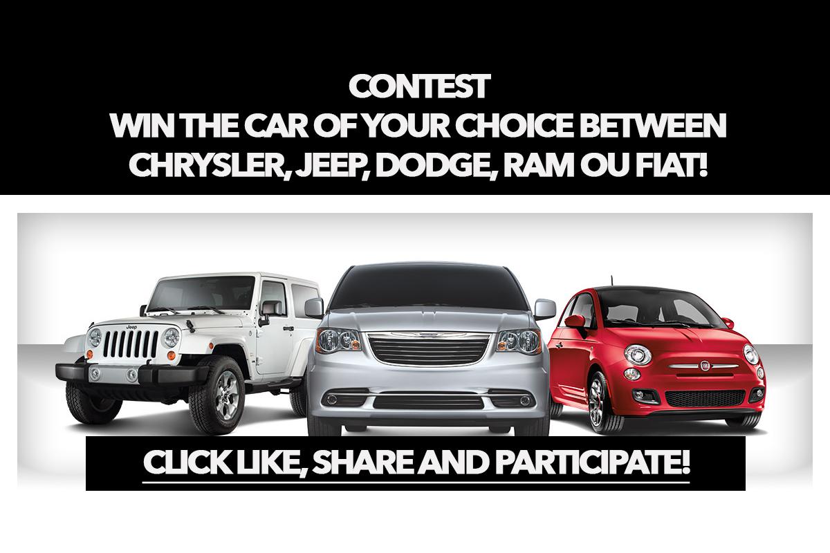 Contest: Win the car of your choice between Chrysler, Jeep, Dodge, Ram ...