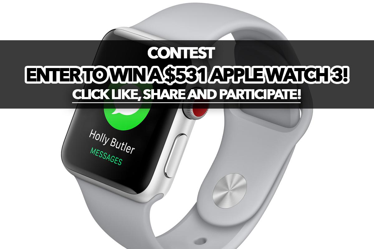 Contest: Enter to win a $531 Apple watch 3!