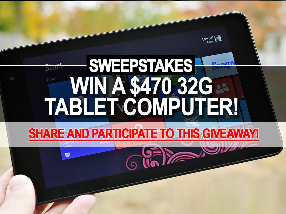 Sweepstakes: Win a $470 32G tablet computer!