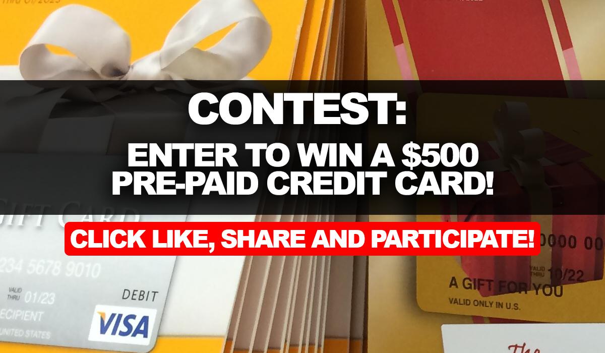 Contest: Enter to win a $500 pre-paid credit card!