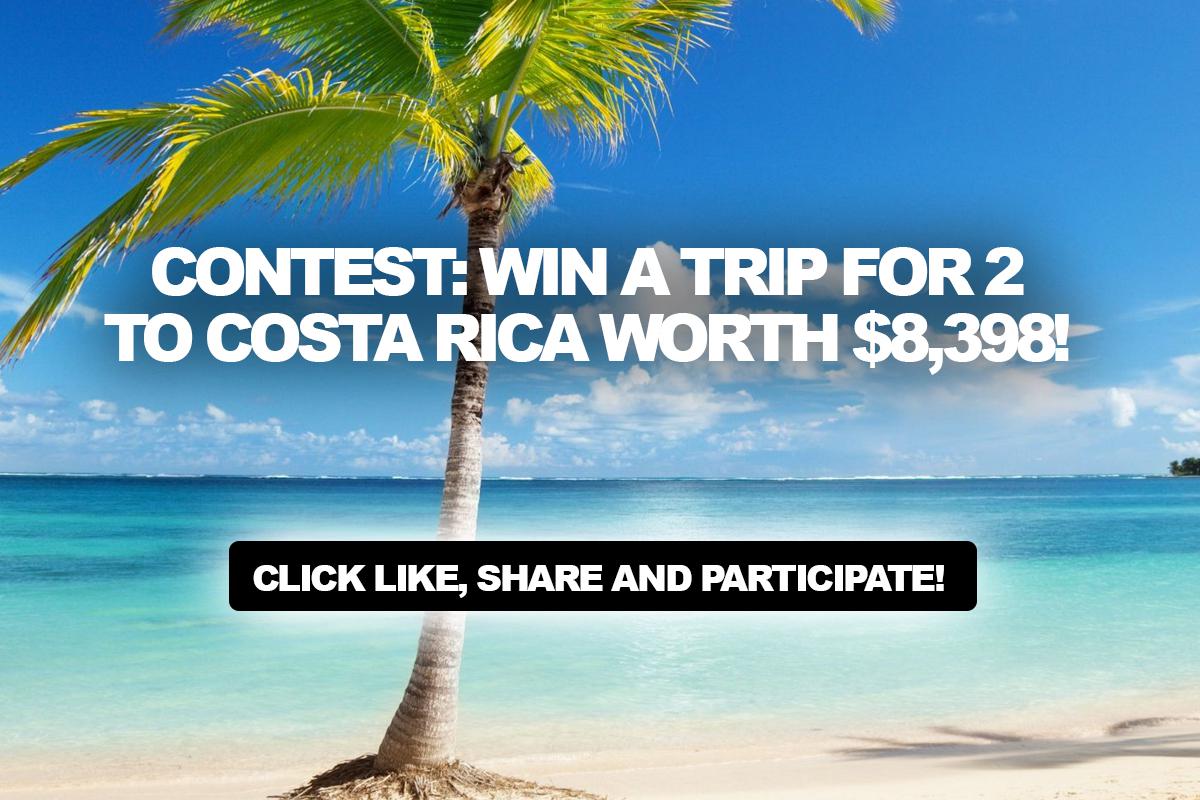 Contest: Win a trip for 2 to Costa Rica worth $8,398!
