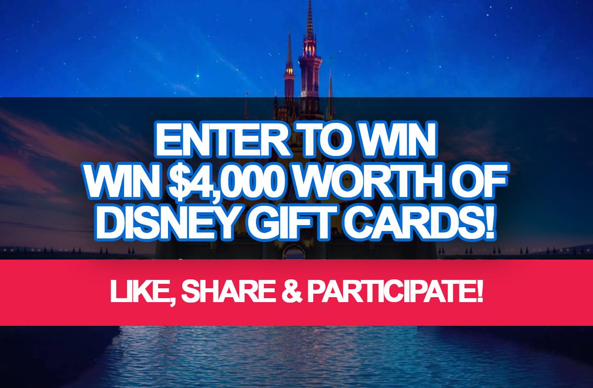 Sweepstakes: Win $4,000 worth of Disney gift cards!