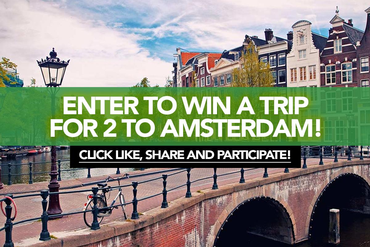 Enter to WIN a trip for 2 to Amsterdam!