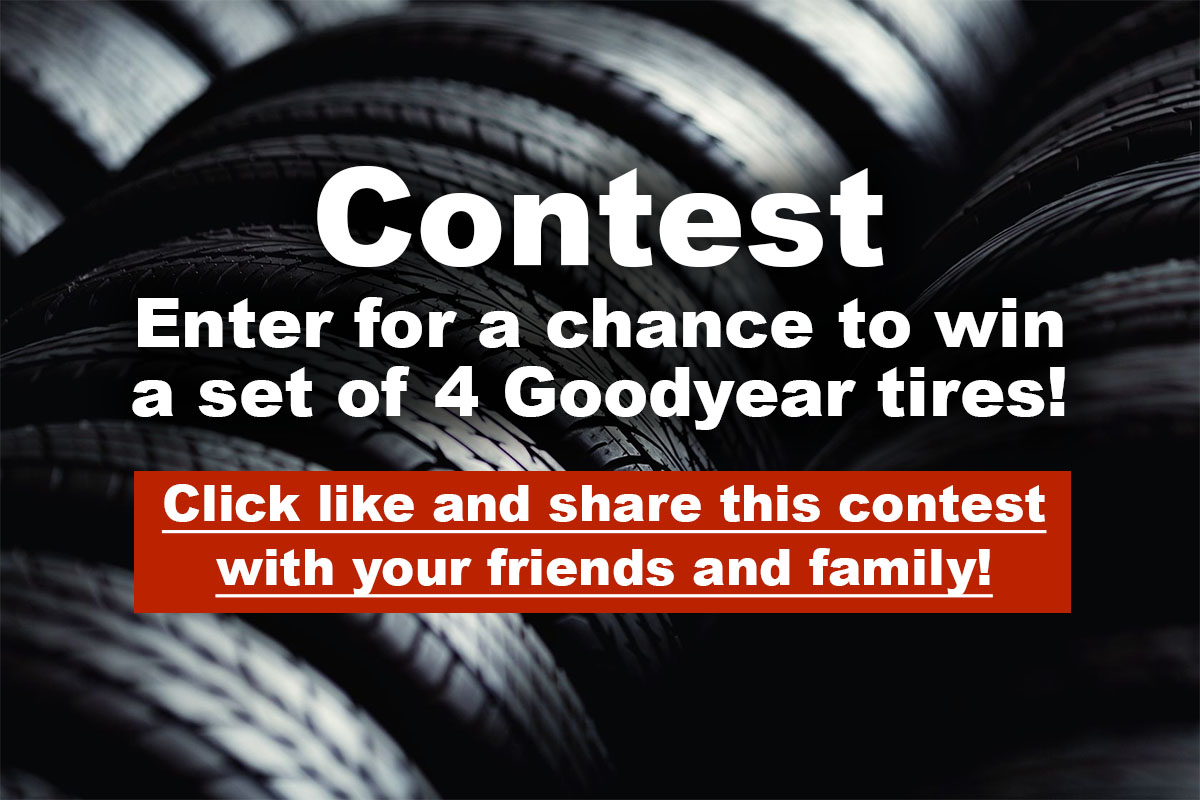 Contest: Enter for a chance to win a set of 4 Goodyear tires!