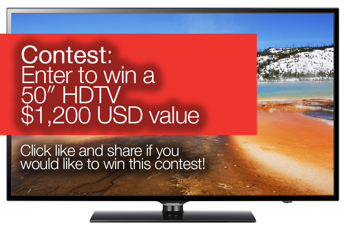 Giveaway: Enter to win a 50″ HDTV ( $1,200 USD )