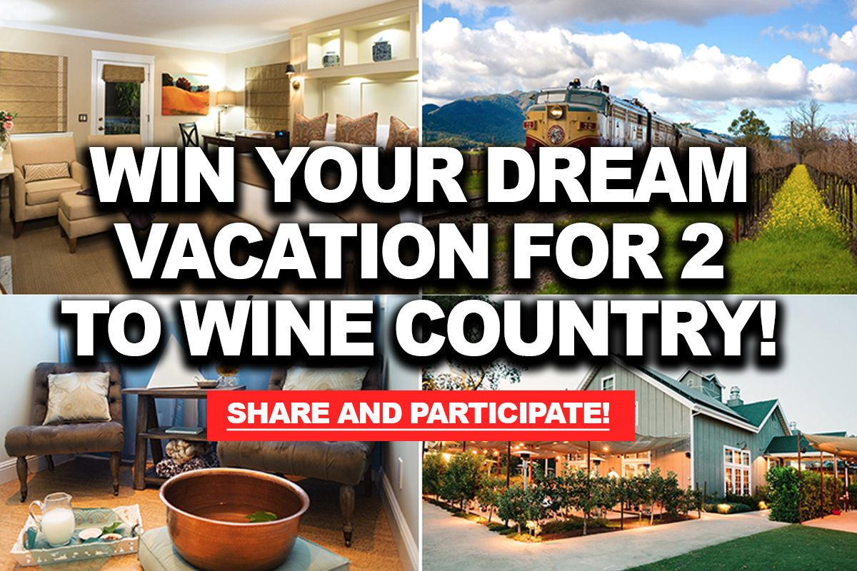 Giveaway: Win a Napa Dream Vacation for 2!