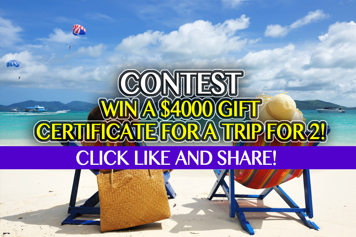 Contest: Win a $4000 Gift Certificate for a trip for 2!